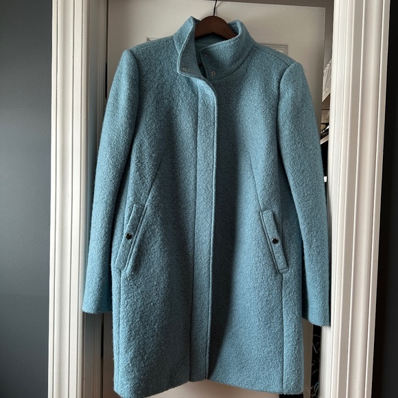 LOFT | Jackets & Coats | Loft Light Blue Wool Coat Size L | Poshmark